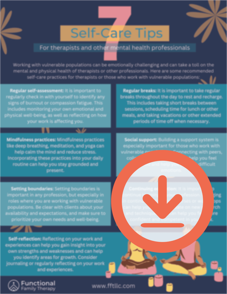 Self-Care Tips for Therapists | FFT